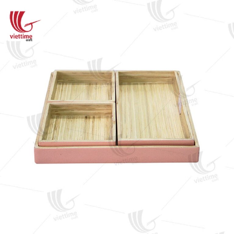 Stylish Bamboo Tray Set Wholesales in Vietnam/ Viettime Craft