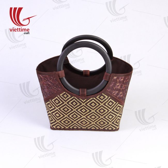 New Woven Pattern Bamboo Handbags/ Viettime Craft