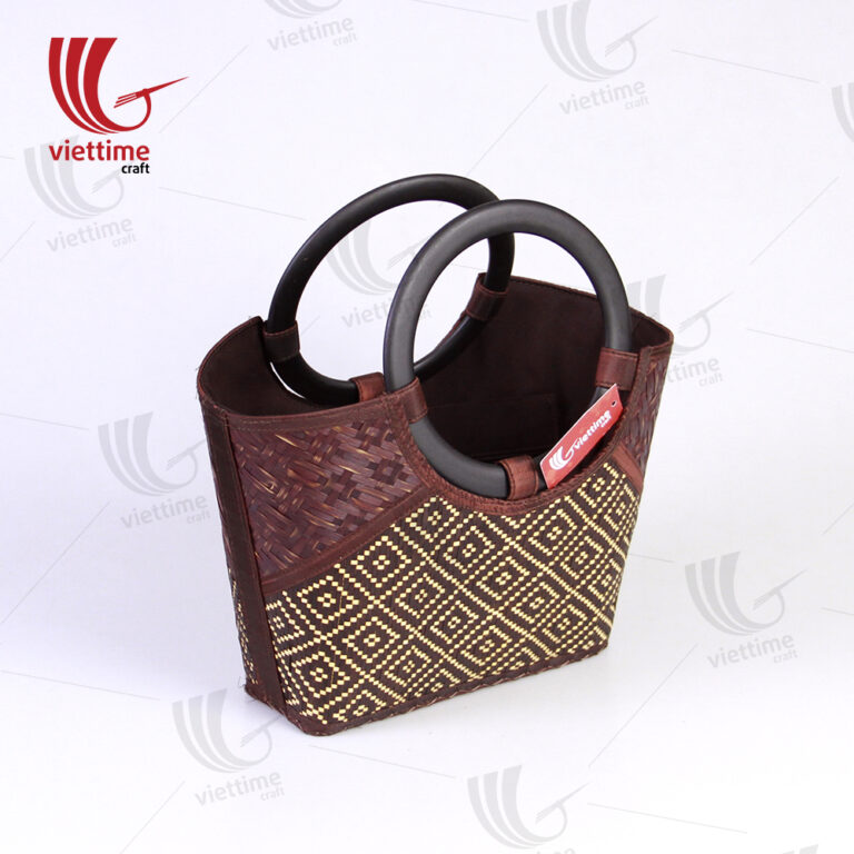New Woven Pattern Bamboo Handbags/ Viettime Craft