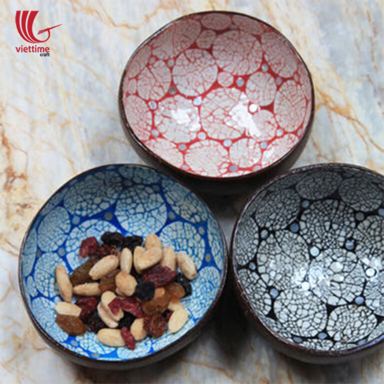 Collection Of Eggshell Lacquer Coconut Bowl / Viettime Craft JSC