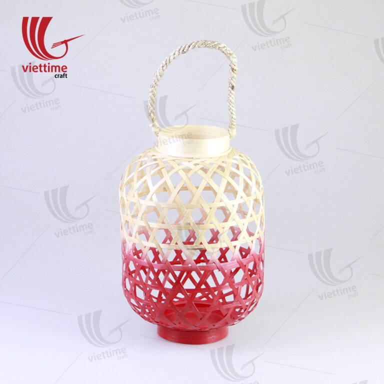 Small Weaving Bamboo Lantern In Garden Set Of 3 / Viettime Craft