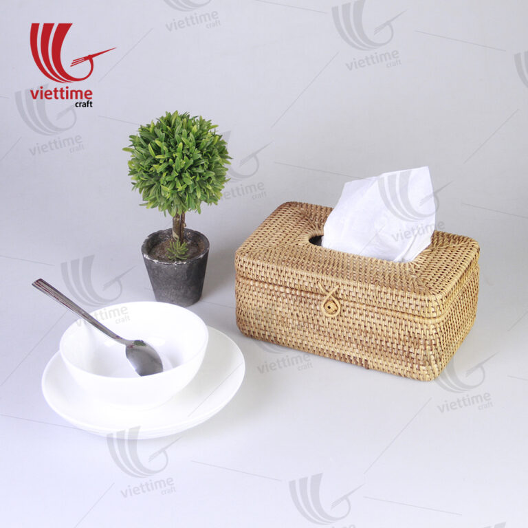 Rattan Tissue Napkin Box sku M00646 Wholesales /Viettime Craft