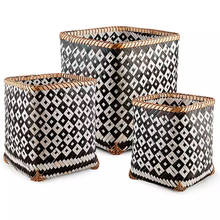 Bamboo Storage Basket sku TD00263/ Viettime Craft JSC