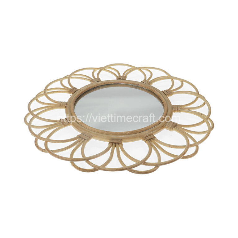 Flower Rattan Mirror Decor - M00023