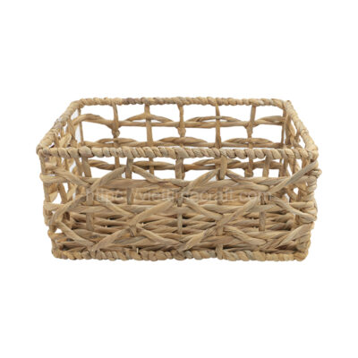 Set of 2 Natural Rectangular Water Hyacinth Basket - Wholesale