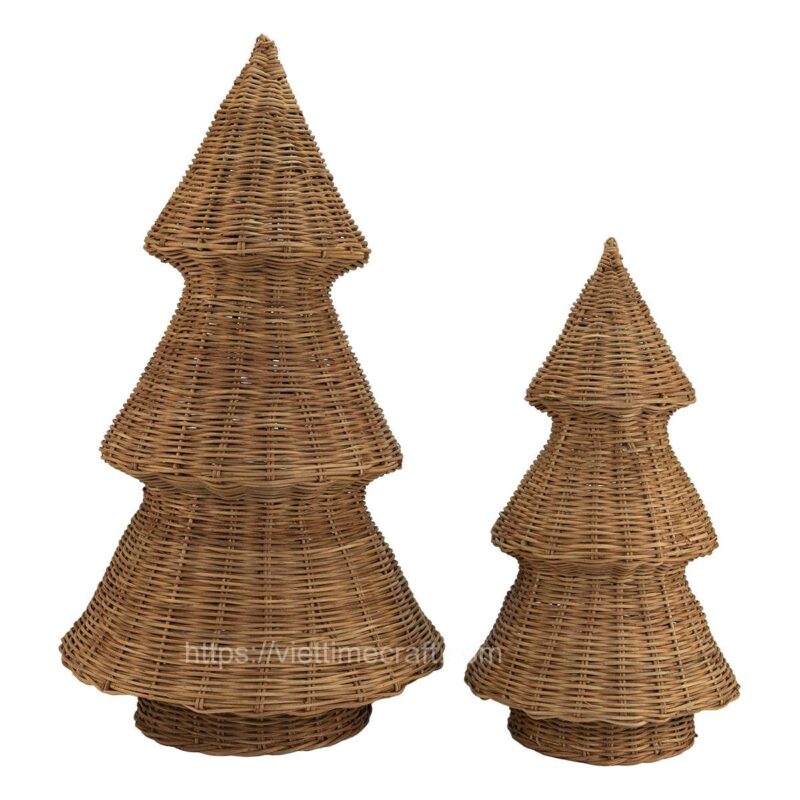 Wholesale Natural Rattan Christmas Tree Home Decoration
