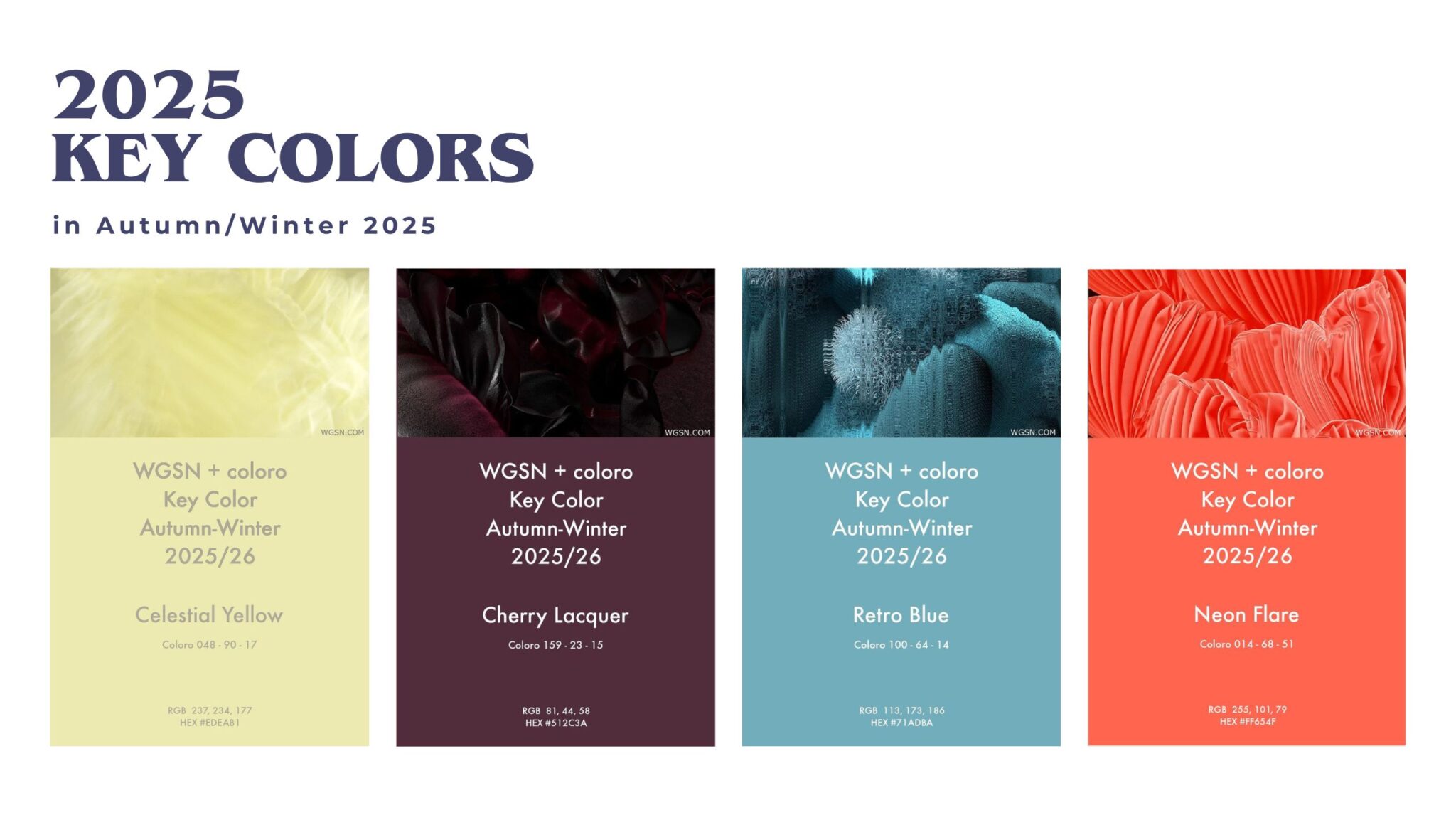 2025 COLOR TRENDS: Trending colors for handmade products